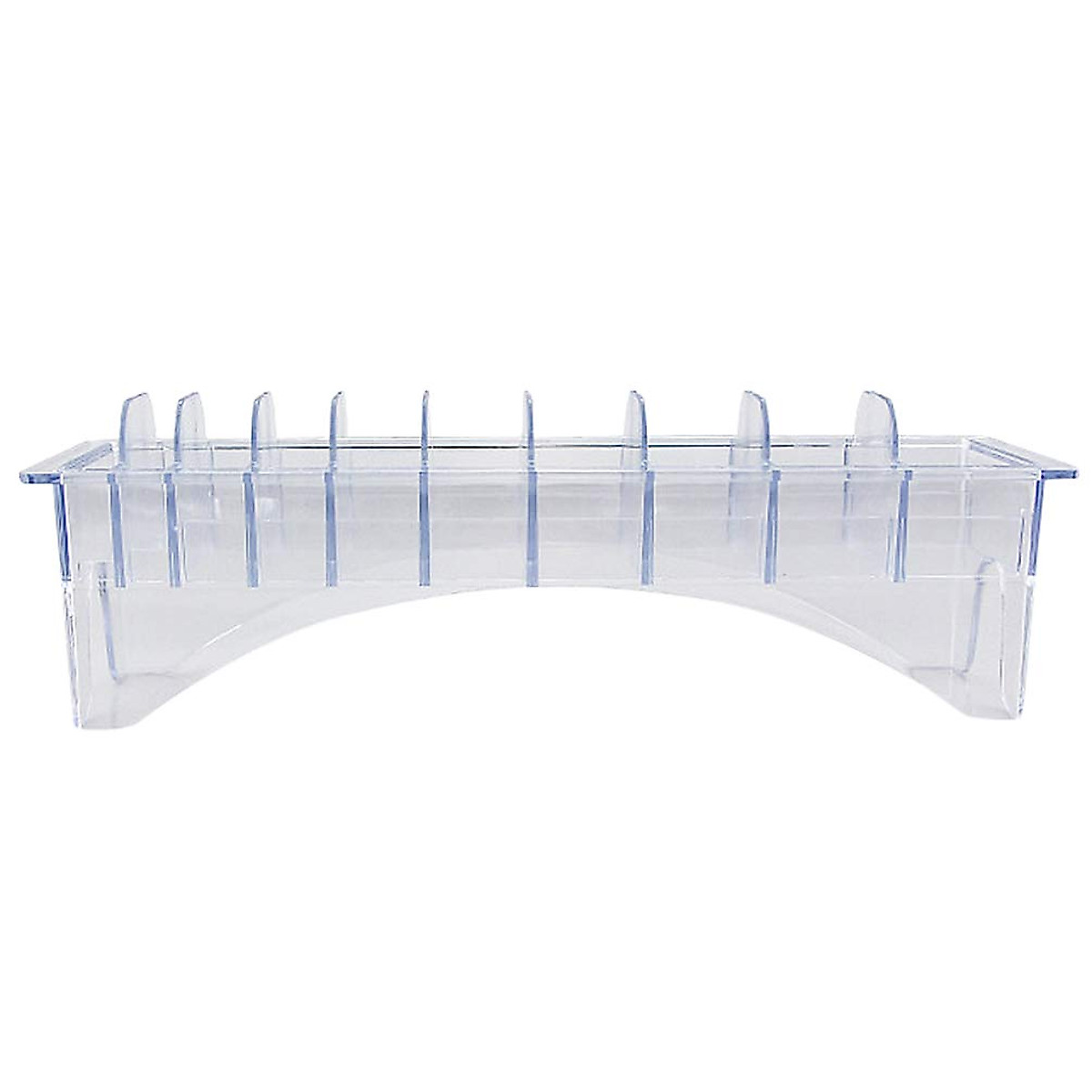 Plastic Clipper Guide Grooming Clipper Blade Case Holder Organizer Plastic 10 Blades Storage Case Rack Clipper Comb Holder for Salon Home Supplies Plastic Blade Guide
