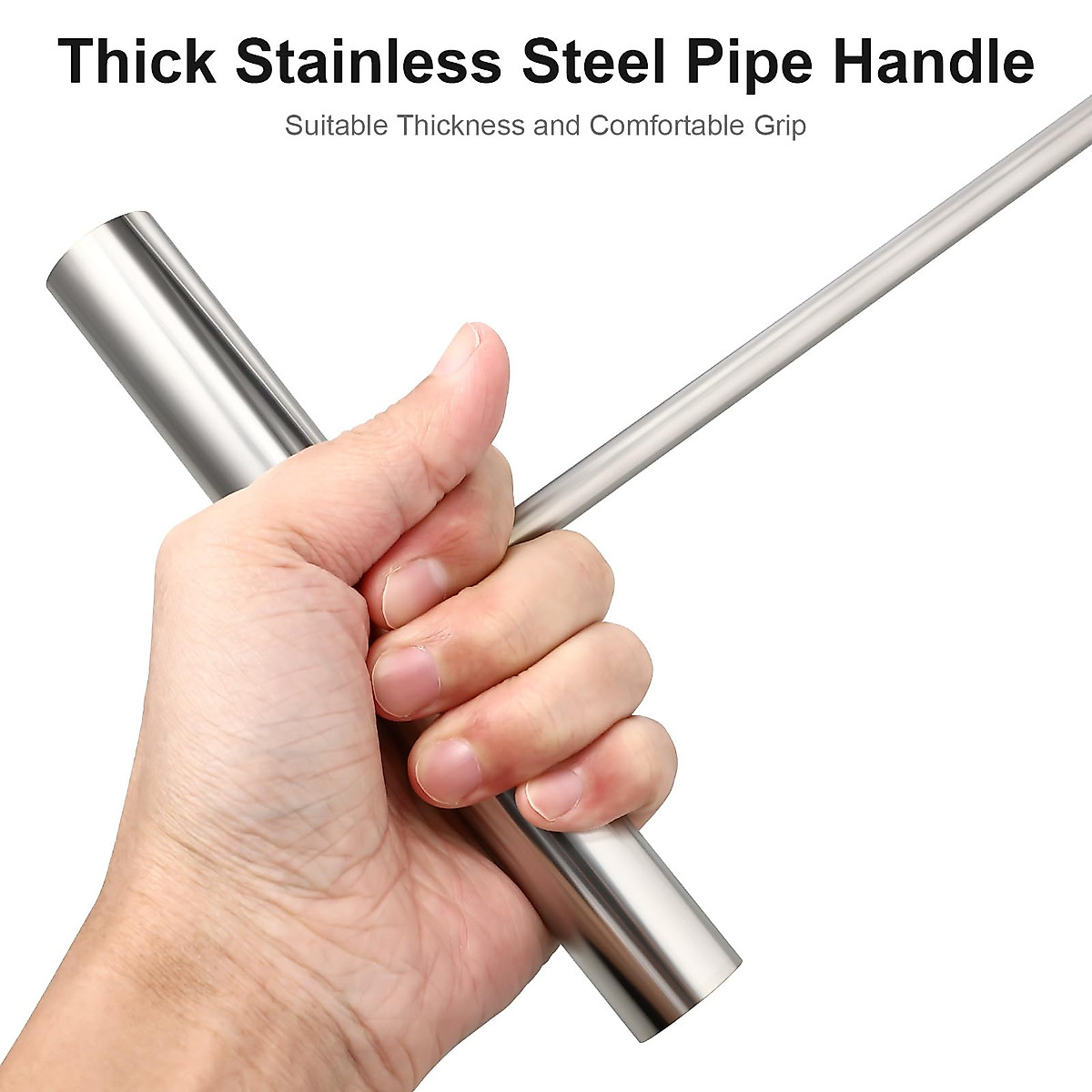 38cm Utility Tool Stainless Steel Manhole Cover Hook T Hook Manhole Tool Manhole Lift Hooks T- Handle Meat Boning Hook for Trampoline Pull Springs Open Manhole Covers Hook Tool