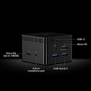 CHUWI LarkBox Pro Mini PC, Intel J4125, Smallest Windows 10 4K Desktop Computer with 6GB RAM / 128GB eMMC, Support BT 5.1, Dual WiFi, 4K, Linux