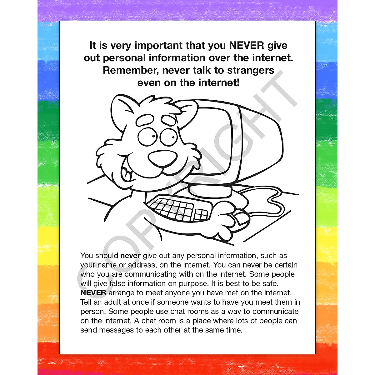 ZOCO - Internet and Web Safety - Kids Educational Coloring Books (25 Bulk Pack, Without Crayons) - Stay Safe Online - Games, Puzzles, Activities for Children