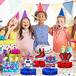 12 Pcs Hockey Centerpieces for Tables Ice Hockey Honeycomb Table Topper Hockey Party Favors Hockey Birthday Party Supplies Sports Hockey Table Decorations for Men Women Kids Theme Gifts School Decor