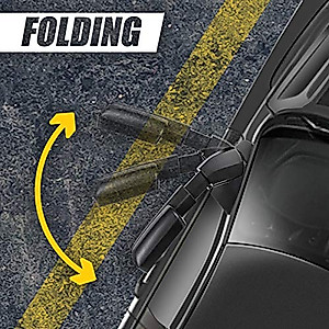 Pair Black Manual Adjustment Telescoping Rear View Side Tow Towing Mirror Compatible with Ford F-150 04-14