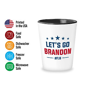 Bubble Hugs Politics Shot Glass 1.5oz - Let's Go Brandon #FJB - FJB Sarcastic Politican Trump Vote American Election Anti Biden Government Liberals