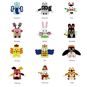 Mobee Felt Paper Cup Sticker DIY Craft Kits Paper Art Training Early Educatioanl Playing Toys Kids