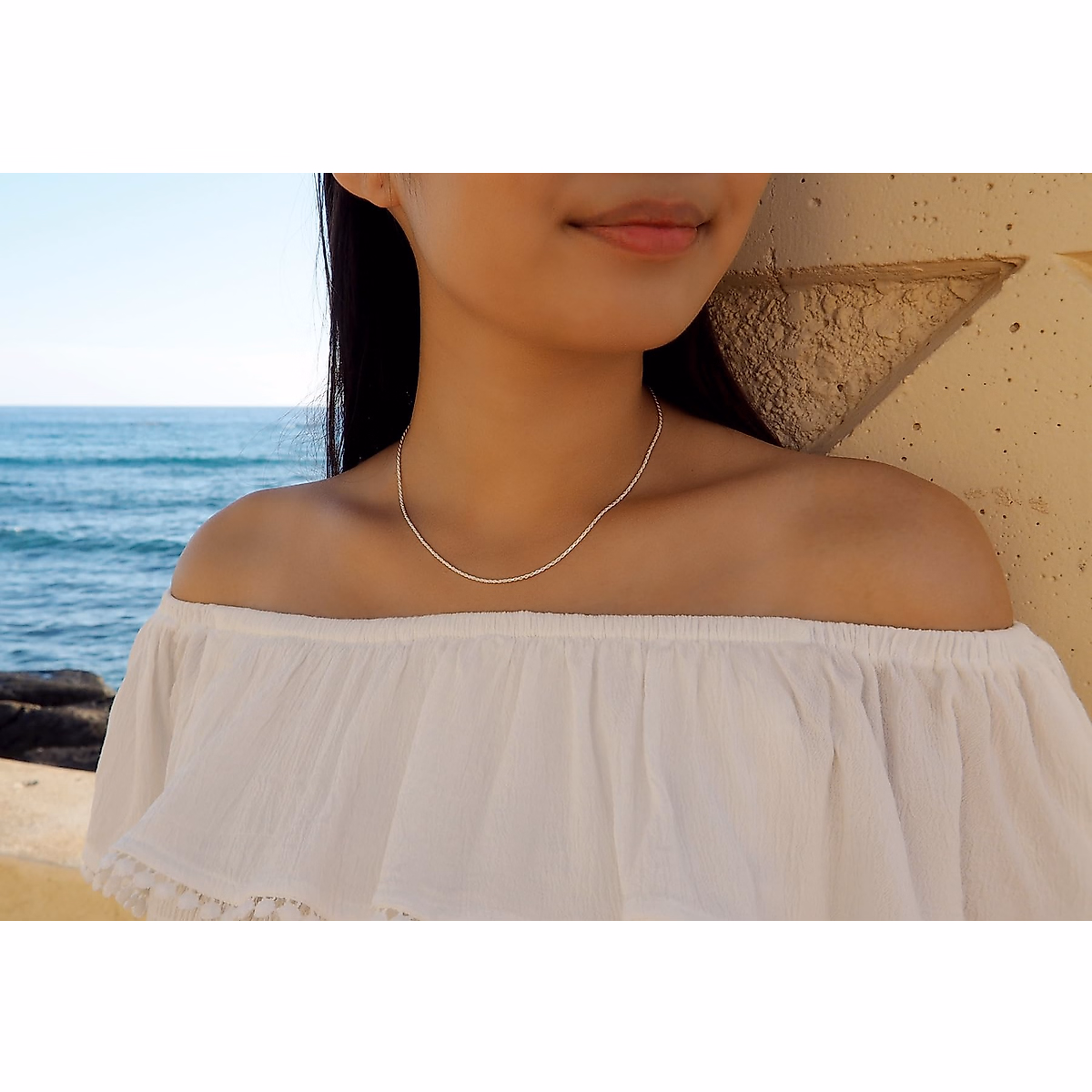 Sterling Silver 1.3mm Diamond-Cut Rope Chain Necklace Solid Italian Nickel-Free, 20 Inch