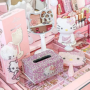 Impressions Vanity Hello Kitty LED Handheld Mirror, Makeup Vanity Mirror with Standing Base and Adjustable Brightness