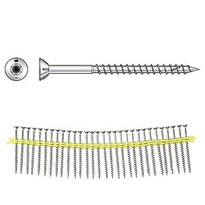 Simpson Strong-Tie SSDWP3S305 Deck-Drive DWP Wood SS Screw (Collated) — 10 x 3 in. T25 6-Lobe Type 305 (1000-Qty)