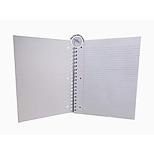 Amazon Basics College Ruled Wirebound 3-Subject 150-Sheet Notebook - Pack of 3, 10.5 x 8 Inch, Grey / Green / Blue