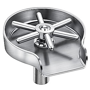 Upgrade Your Kitchen Sink with MIUZMORE's Stainless Steel Cup Washer and Glass Rinser - Enjoy Sparkling Clean Drinkware with this Convenient Sink Accessory