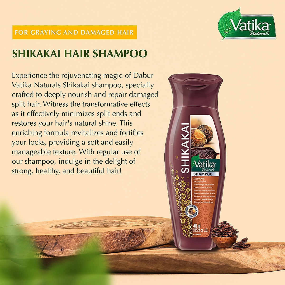 Dabur Vatika Shampoo Shikakai Reetha 400ml