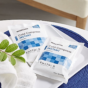 McKesson Cold Compress, Instant Cold Pack, Disposable, 5 in x 7 in, 1 Count, 24 Packs, 24 Total
