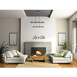 Motivational Wall Decal Quote | Let It Be | Inspirational Wall Sticker Saying | Relax Inspire Motivate Yourself | Peace Tranquility Letting Go Zen Meditation Phrase | Let Go | Home Decor Office Wall Quotes