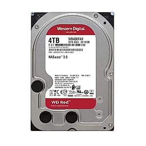 WD Red 4TB NAS Internal Hard Drive - 5400 RPM Class, SATA 6 Gb/s, SMR, 256MB Cache, 3.5" - WD40EFAX (Renewed)