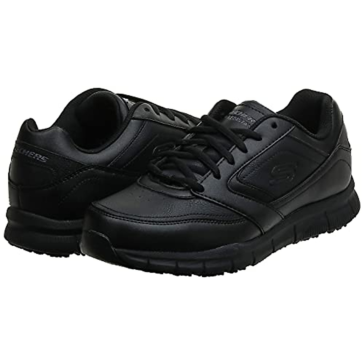 Skechers Men's Nampa Food Service Shoe, Black, 13