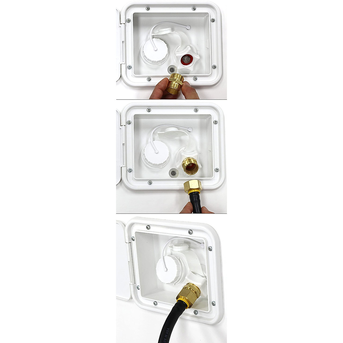 Winterize Sprinkler System, Outdoor Faucet, RV, Camper, and Travel Trailer: Air Compressor Plug To Garden Hose Faucet Blow Out Adapter (Lead-Free Brass) with Male-to-Male Fitting, 20" Long