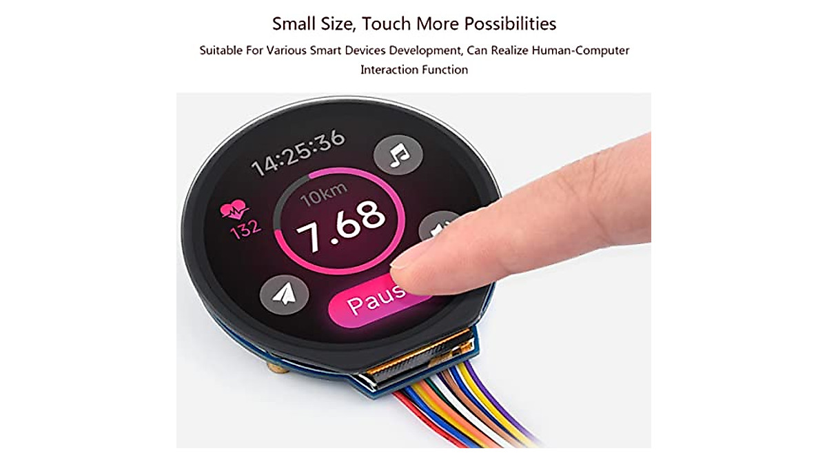 1.28-inch Touch Round LCD Module – Vibrant IPS Display & Touch