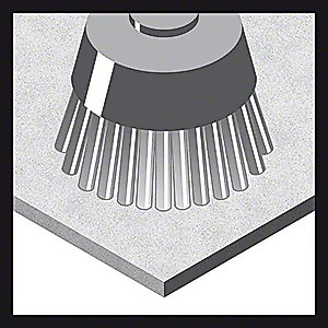 Bosch 2608622098 Cup Brush Crimped Wire, 0.3mm Steel, 70mm x M14, Silver