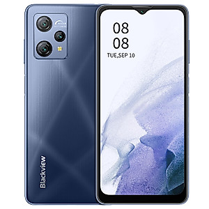 Blackview A53 Unlock Phone, 7GB+32GB/SD 128GB Expandable Android Phones, Android 12 Cellphone, Triple SIM Card Slots, 5080mAh Battery, 6.517 inches Smart Phone HD+ Screen, Face ID t Mobile Phone