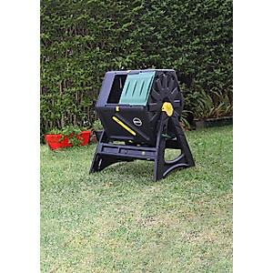 Miracle-Gro SC105 Single Chamber Tumbling Composter, 105 L/27.7 Gallon, Black