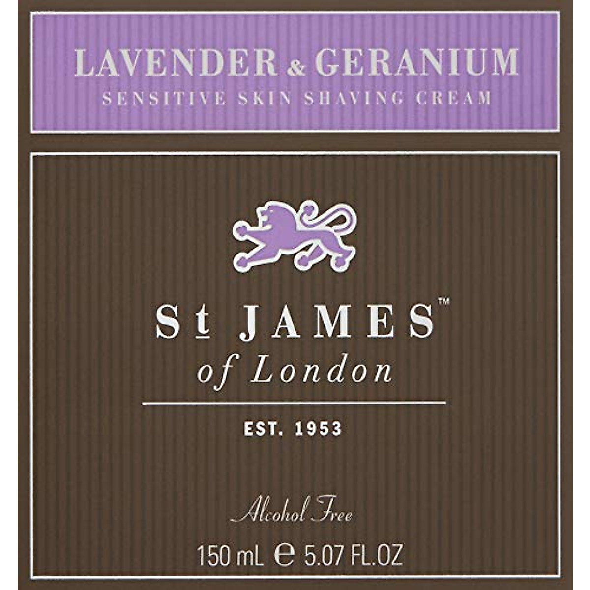 St James of London Lavender & Geranium Shave Cream Jar, 5.07oz