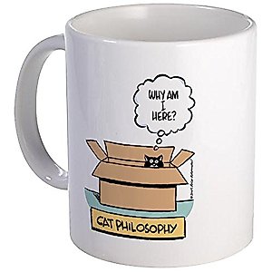 CafePress Cat Philosophy Mug Ceramic Coffee Mug, Tea Cup 11 oz