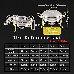 FLTRGO Chafing Dishe Food Warmers, Stainless Steel Buffet Server Trays W/Food Pan, Pot Lid, Solid Stand and Fuel Holder, for Parties, Weddings and Events