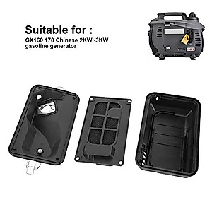 Air Filter Housing Cover Box Replacement Assembly Part for GX160 170 Chinese 2KW~3KW Gasoline Generator