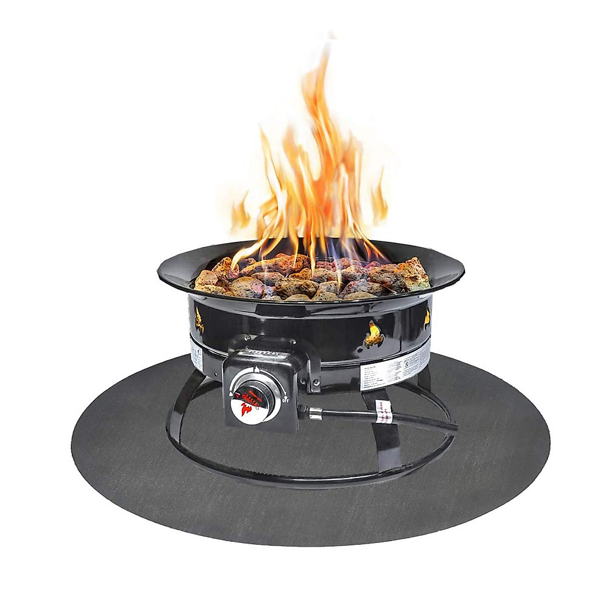 Fire Pit Mat, Bonfires, Lawn, Patio, Chiminea, Deck Defender, Under Grill Mat, BBQ Mat, Heat Shield, Fire Resistant Pad for Outdoors (30 Inch Round)