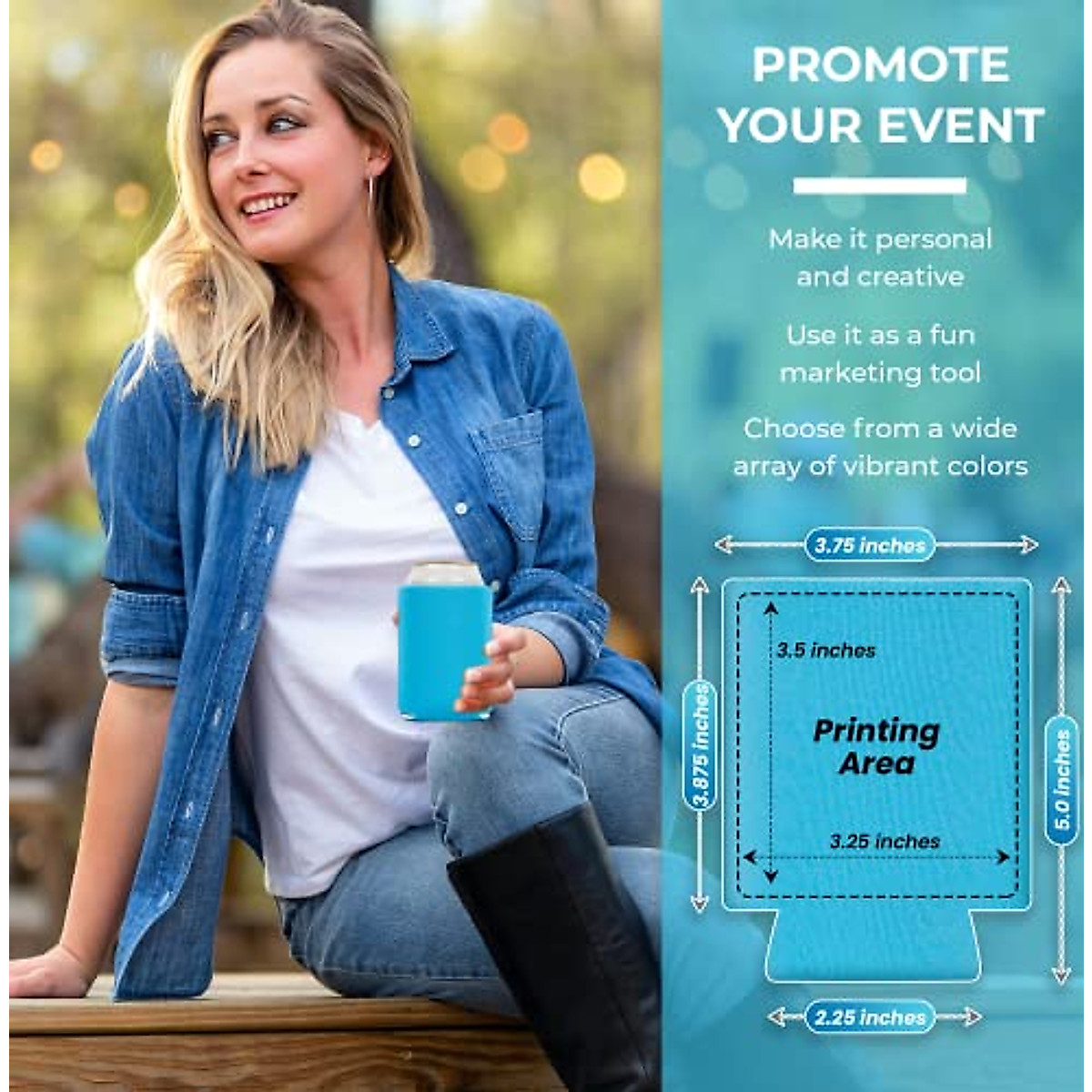 QualityPerfection Can Cooler Sleeve (6 Pack) 12 Oz Neoprene Collapsible Cooler Can, Insulated Can Holder, 4mm Thick Beer &Soda Can Cover, Police Cooler Can Covers(Tie - Dye Mix)