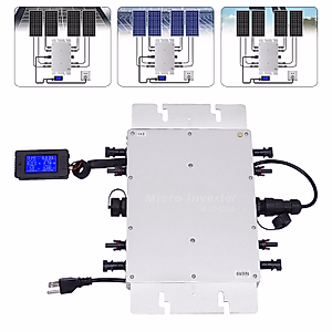 Solar Micro Inverter, Waterproof Wvc-1200W Grid Tie Mppt Pure Sine Wave Dc to Ac Solar Grid Tie Micro Inverter Solar & Wind Power Inverters (1200W)