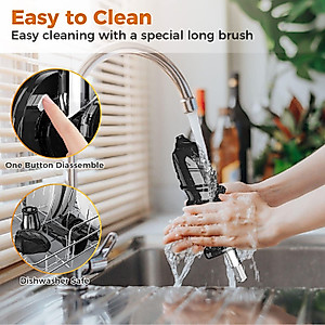 IWODTECH Juicer Machine, Cold Press Juicer with 2 Speed Modes, Slow Masticating Juicer Vegetable and Fruit, Celery Juicer, BPA-Free, Easy to Clean, Black