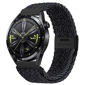 Mazoft 20mm Bands Compatible with Samsung Galaxy 7 6 5 Pro 4 & 6 Classic Active 2 47mm 46mm 45mm 44mm 43mm 42mm 40mm Watch；Quick Release Replacement Nylon Braided band for Samsung Galaxy Watch 7 6 5