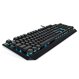 Teerwere Gaming Keyboard Mechanical Keyboard, 104 Key Outemu Switch Ice Blue Backlit Mechanical Gaming Keyboard USB Wired Mechanical Gaming Keyboard (Color : Photo Color, Size : One Size)
