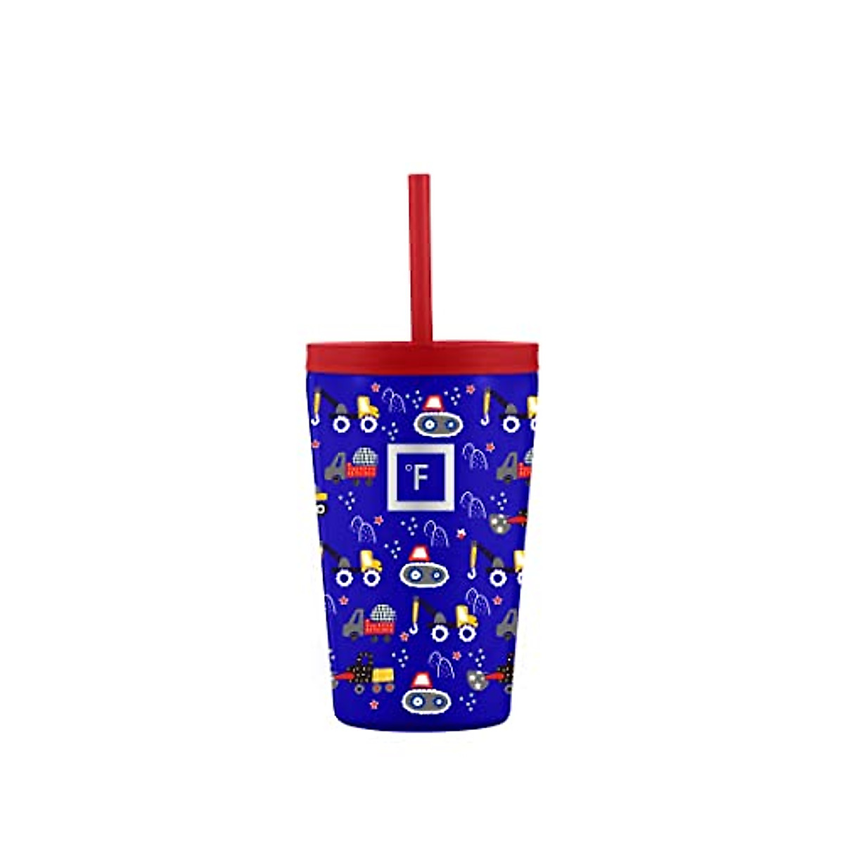 IRON °FLASK Kids Tumblers with Lids & Straws Cup - Double Walled, Drinking Cup Vacuum Insulated Stainless Steel Cups for Hot & Cold Drinks - Non-Slip, Splash & Spill Proof, 12 Ounces