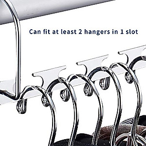 HXcomet Magic Hangers, 6 Pcs Multifunctional Space Saving Closet Clothing Hangers Organizer with Updated Hook for Clothes Trouser Coat Portable Durable