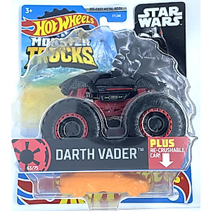 Hot Wheels - Monster Trucks - Darth Vader [Black] 63/75 - Plus Re-Crushable Car