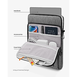 tomtoc 360 Protective Laptop Sleeve Designed for 16-inch New MacBook Pro M4/M3/M2/M1 Pro/Max 2024-2019, Water-Resistant Well-Organized Accessory Sleeve Case with Handle