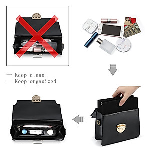 Joqixon Mini Felt Purse Organizer Insert Small Tote Bag organizer with Zipper