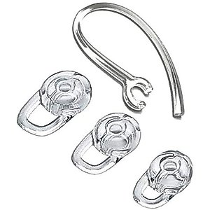 Replacement Set: 1 Earhook and 3 S/M/L Eartips Compatible with Plantronics Explorer 80 110 120 500, Voyager 3200 3240 Edge, M25, M70,M90,M95,M100,M155,Marque 2 M165, Discovery 925 975 975SE Headsets