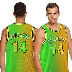 Custom Basketball Jersey Team Name Number Personalized Practice Shirt for Men Youth Kids Boys College University, S~4XL