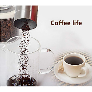 SFXFJ Manual Burr Coffee Grinder - Adjustable Settings for French Press, Espresso, Drip Coffee, Turkish Brew - Stainless Steel Handheld Grinder