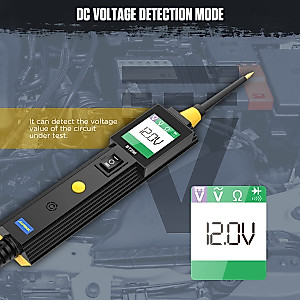 Automotive Circuit Probe Kit, 12V 24V Car Circuit Tester Electrical System Tool, Digital Voltage Tester, Multimeter, Short Finder,Relay Fuse Tester,AC DC Diode Resistance Tester