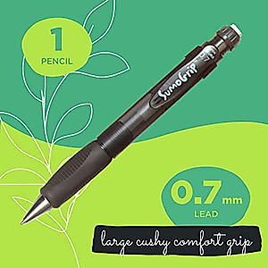 SAKURA SumoGrip Pencil with Comfort Grip - 0.7 mm Ergonomic Mechanical Pencil - Clear Gray