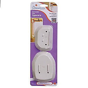 Dreambaby Retractable Baby Gate Spacers - Suitable with Baseboard Thickness .50" to .75" - Beige - Model L821