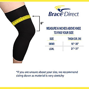 Brace Direct Knee Brace Undersleeve Closed Patella Protects Skin from Abrasions and Irritations, Easy to Use, Comfortable, Breathable, Lightweight, Flexible, and Non Slip Material