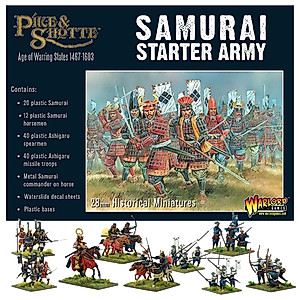 Wargames Delivered Pike & Shotte - Samurai Starter Army. 28mm Base Revolutionary Miniature Military Soldiers for Miniature War Game, and Model War by Warlord Games