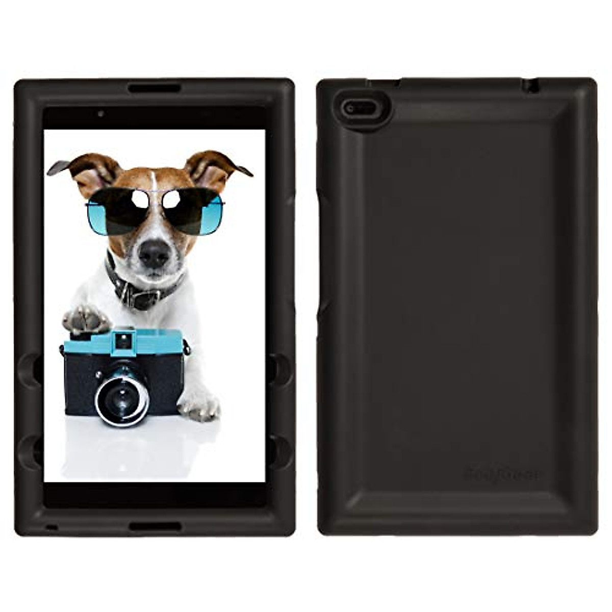 Bobj Rugged Case for Lenovo Tab 4 8 inch only TB-8504F or TB-8504X (NOT for TB-8304F or Plus Model TB-8704) - BobjGear Custom Fit - Patented Venting - BobjBounces Kid Friendly (Bold Black)