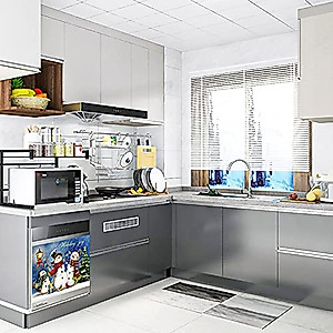 Dishwasher Magnetic Cover Kitchen Decor Magnetic Appliance Covers Christmas Snowman Refrigerator Dishwasher Decal Magnetic Refrigerator Cover Dishwasher Cover Metal Door Garage 23 W x 17 H Inches