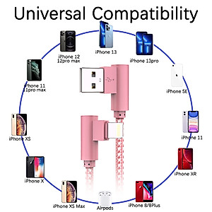 iPhone Charger Cord Lightning Cable 6 ft 3 Pack iPhone Charging Cable Long iPhone 11 Charger 6ft [Apple Certified] Nylon Braided Fast Charging for 13 mini/13/12/11 Pro MAX/XR/XS/8/7/Plus/6S/SE/iPad…