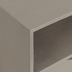 Kate and Laurel Hutton Modern Floating Shelf and Side Table, 12.5 x 10 x 7, Gray, Modern Farmhouse Floating End Table with Graywash Finish for Storage and Display